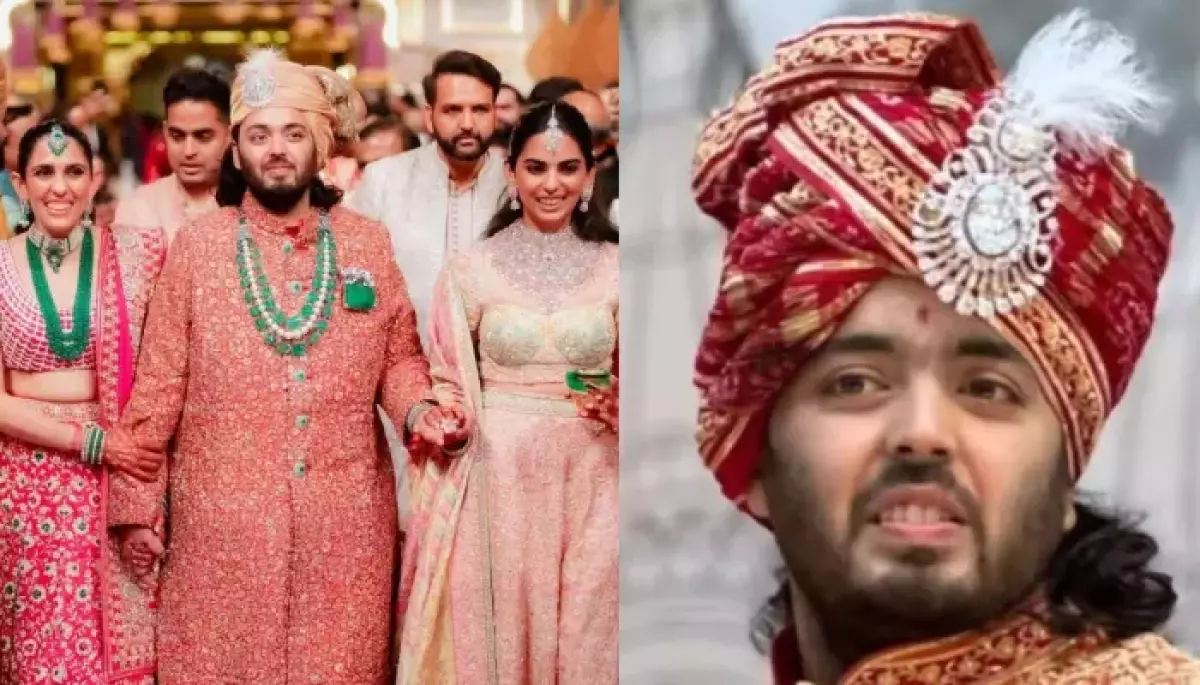 Newbie Groom, Anant Ambani's Huge Diamond 'Kalgi' Worn At His Wedding ...