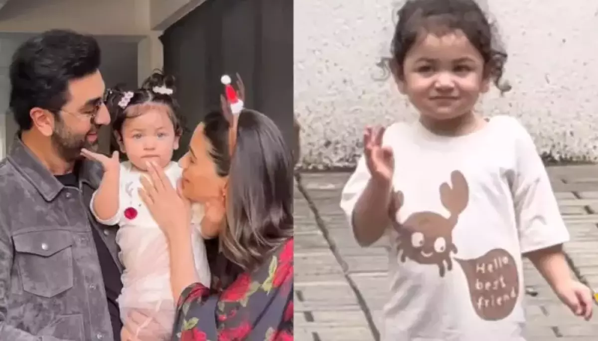 Raha Kapoor Flaunts A Cutesy Smile As She Walks Towards The Paps ...