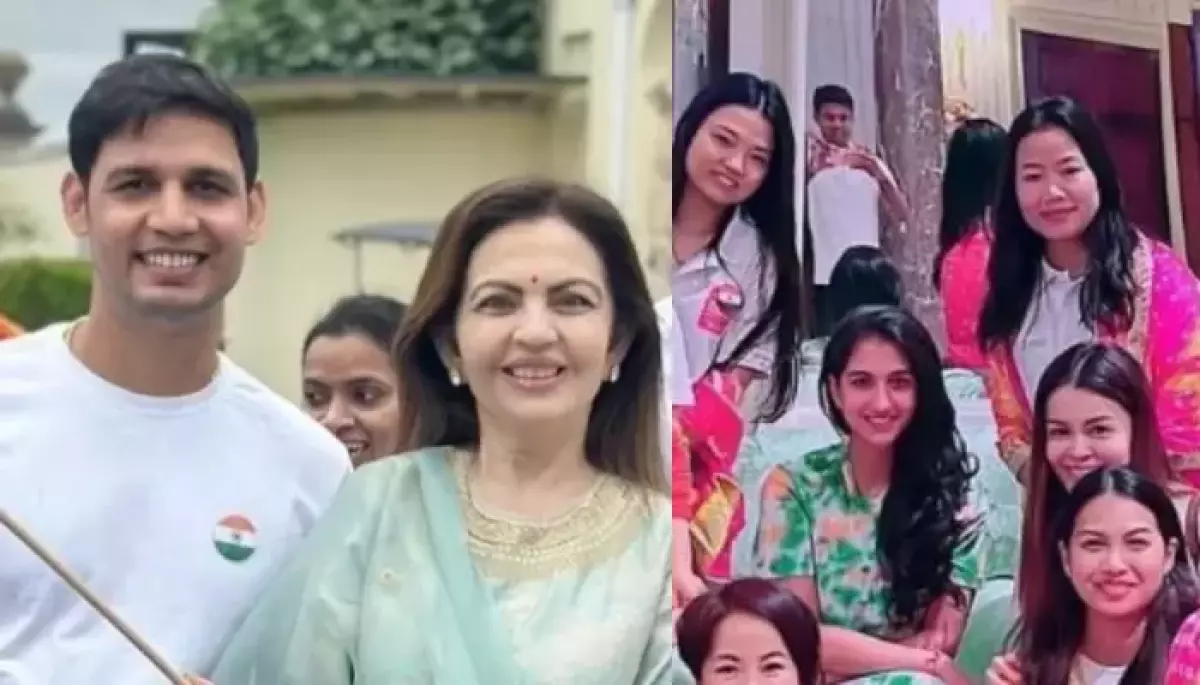 Nita Ambani Hoists Indian Flag At Stoke Park London, Radhika Joins In Independence Day Celebration