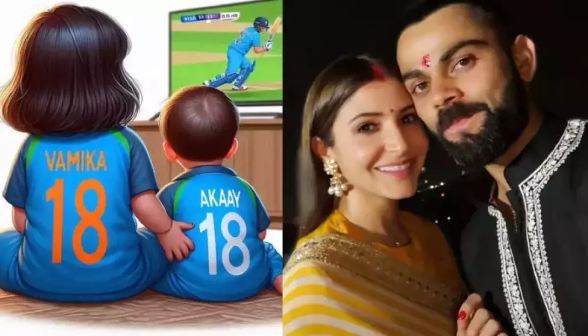 AI-Imagines Virat Kohli And Anushka's Kids Vamika-Akaay Celebrating ...