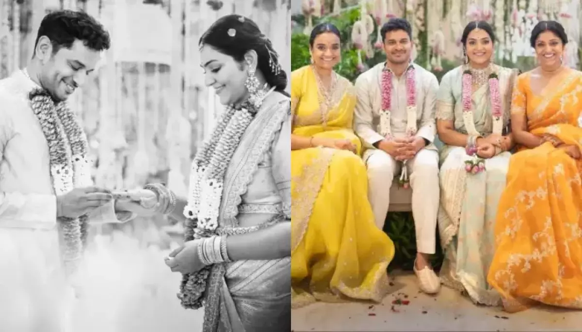 Ashwini Dutt's Daughter, Sravanthi Gets Engaged To Vikram In A Dreamy ...
