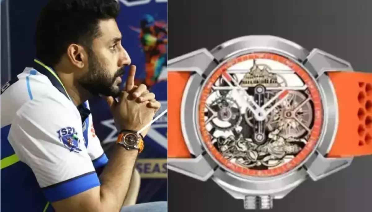 Abhishek Bachchan Sports A Unique Saffron Watch With Ayodhya Rambhoomi ...