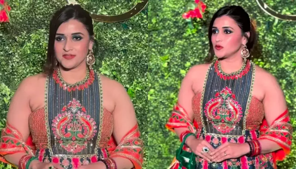 Mannara Chopra Looked Vibrant As She Arrived At Priyanka's Brother ...