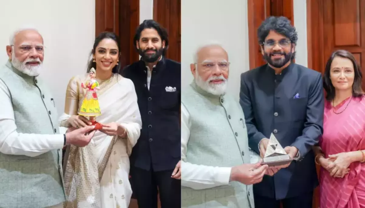 Sobhita Dhulipala, Naga Chaitanya, And Nagarjuna Meet PM Modi, Gift Book Honoring ANR