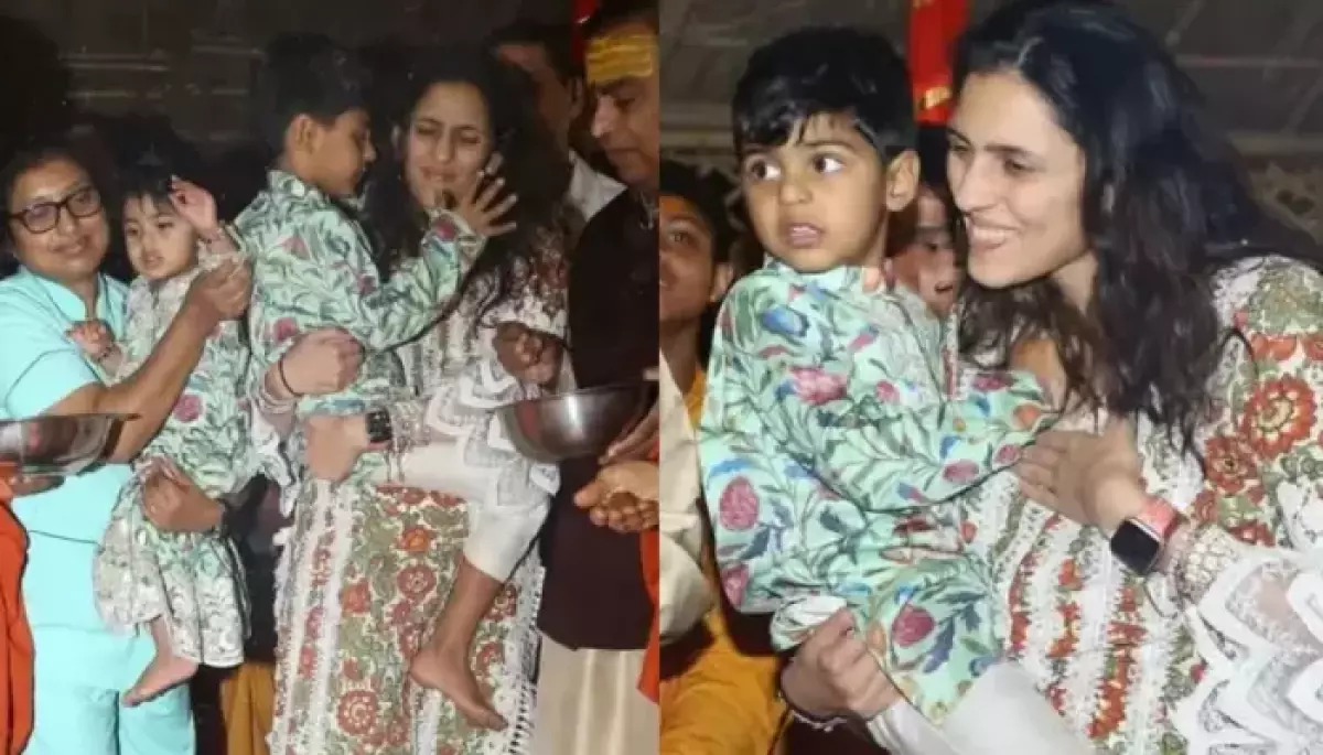 Shloka Mehta Ambani With Son, Prithvi And Daughter, Veda After Taking ...