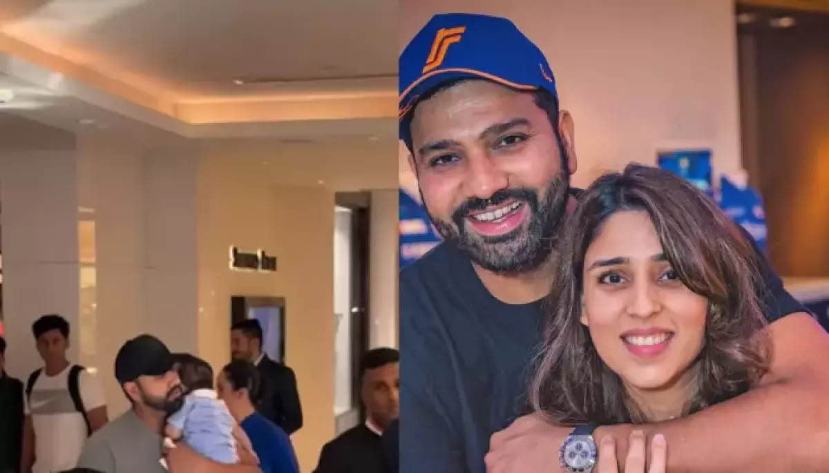 Rohit Sharma's New Born Son Takes Peaceful Nap On Papa's Shoulders ...
