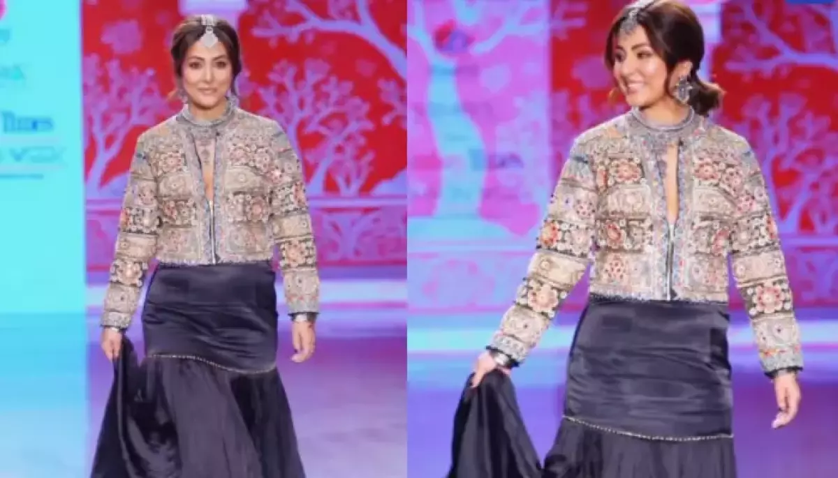 Hina Khan Stumbles Twice On The Ramp, Wins Hearts By Turning It Into A ...