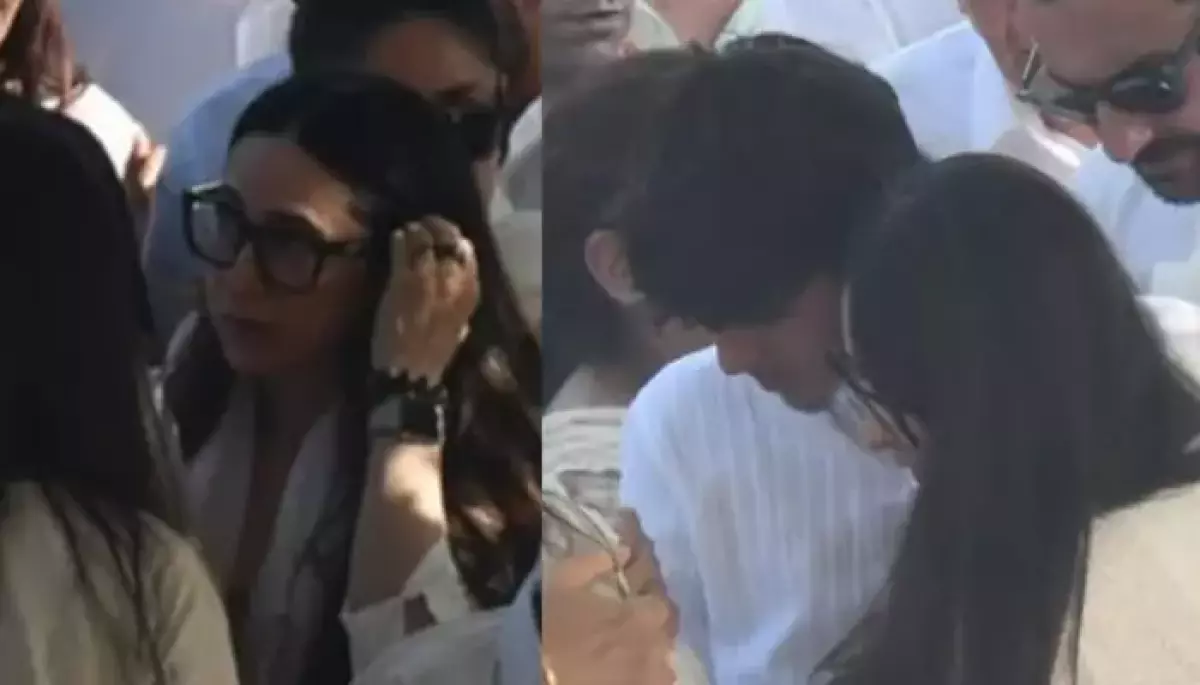 Emotional Karisma Kapoor Consoles Her Son, Kiaan As He Breaks Down At Father, Sunjay Kapur's Funeral